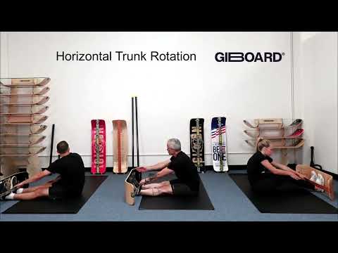 Horizontal Trunk Rotation Exercise Demonstration on a SlackBoard Balan ...